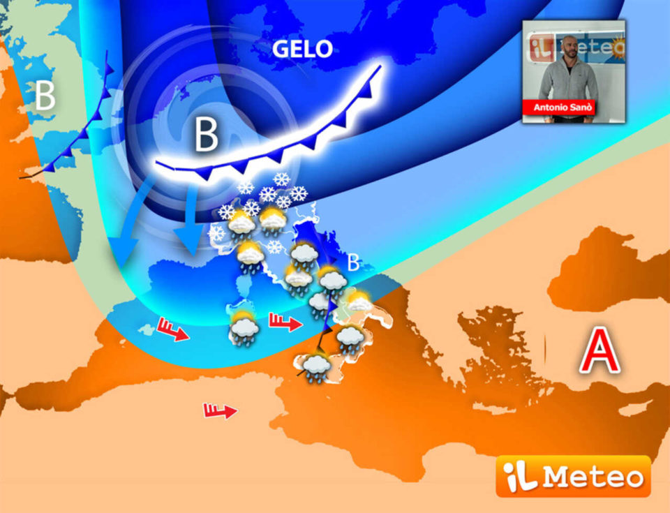 Meteo, per molte regioni settimana di passione con tre perturbazioni, pioggia e neve - Ore12